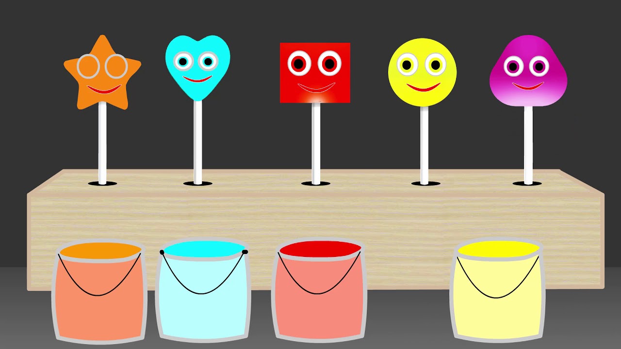 Learn Colors & Numbers with Shapes and Lollipop for Kids, Children ...