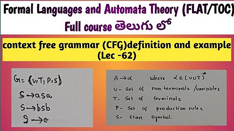 FLAT | TOC | unit 3 | jntuh | jntuk |MCA | formal languages and automata theory | theory of ...