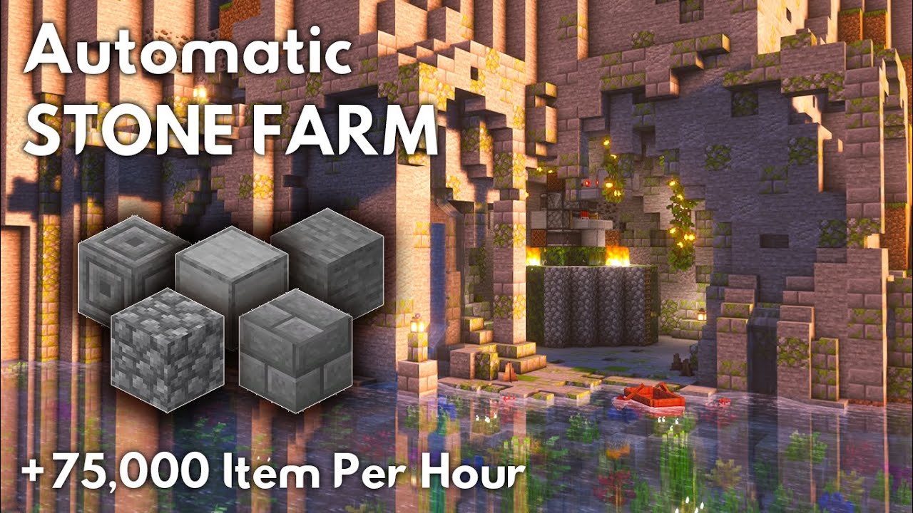 Minecraft STONE FARM Tutorial [1.21] - MINECRAFT TUTORIAL - YouTube