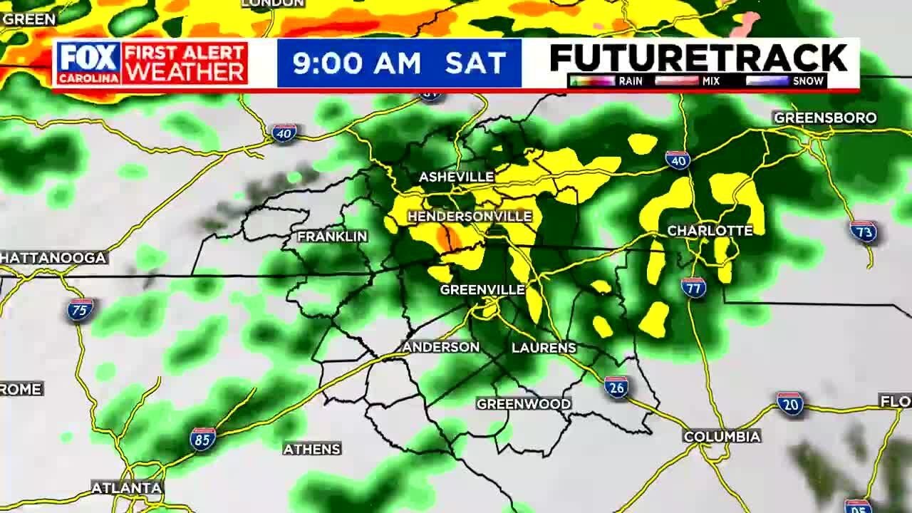 Showers roll through Saturday morning - YouTube