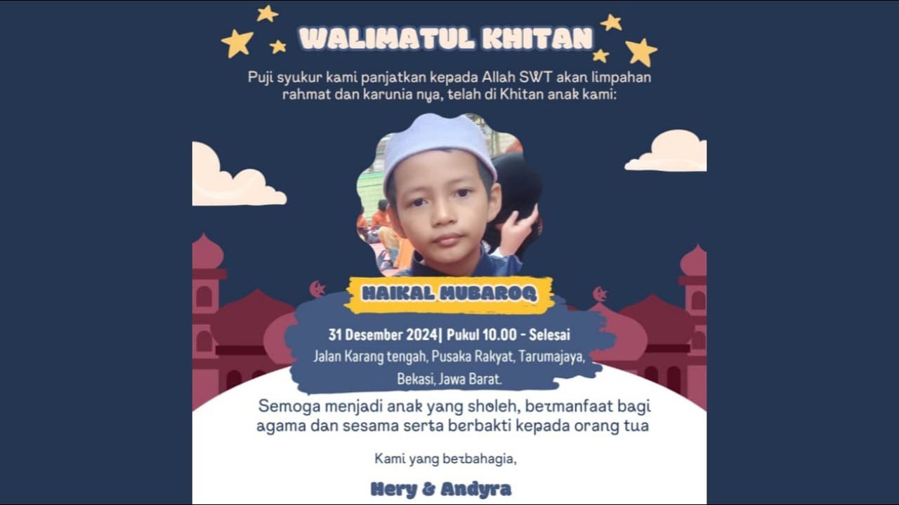 🔴(LIVE) Walimatul Khitan Tasyakuran (Maulid) Haikal Mubaroq putra Bpk ...