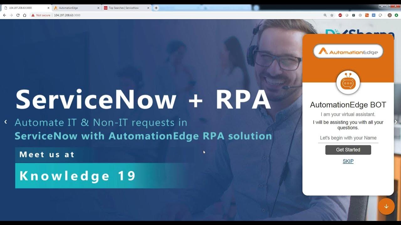AutomationEdge: Conversational RPA with SAP via ServiceNow (Kill Active Job) - YouTube