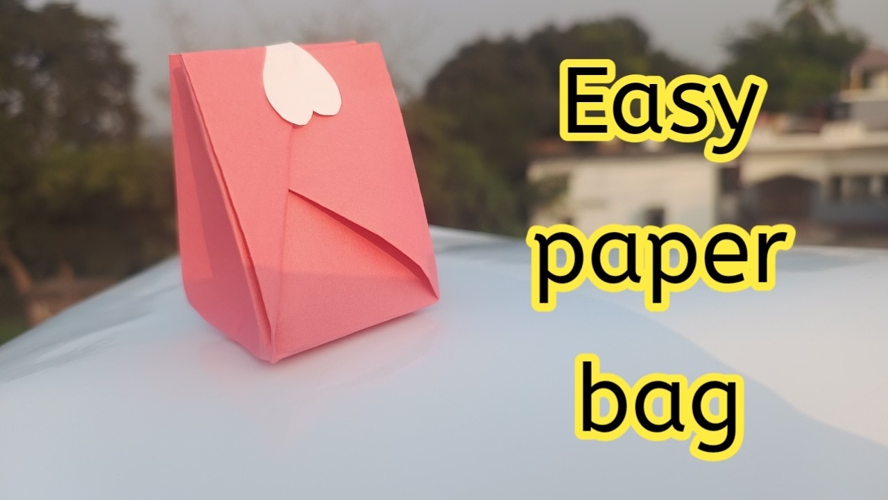 DIY easy paper bag|How to make paper bag|Origami paper bag|Origami ...