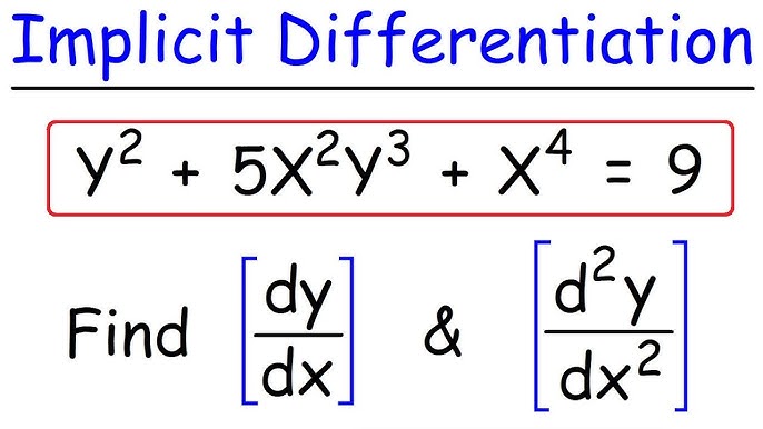Implicit Differentiation Examples Youtube Implicit Differentiation: