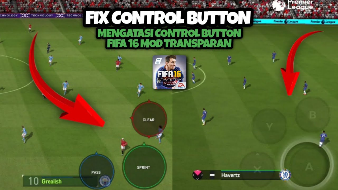 FIX CONTROL BUTTON FIFA 16 MOD ALL ANDROID OFFLINE - YouTube