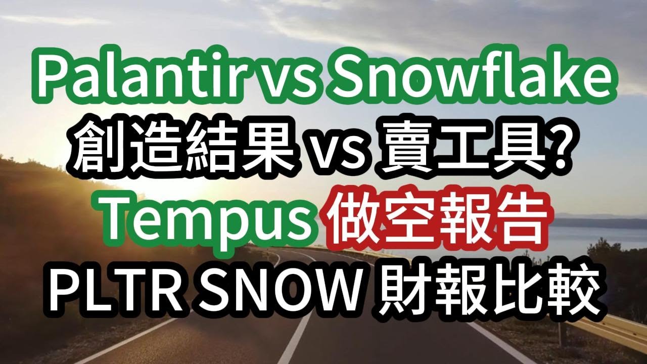 Palantir vs Snowflake 差距開始? Tempus 做空報告 - YouTube