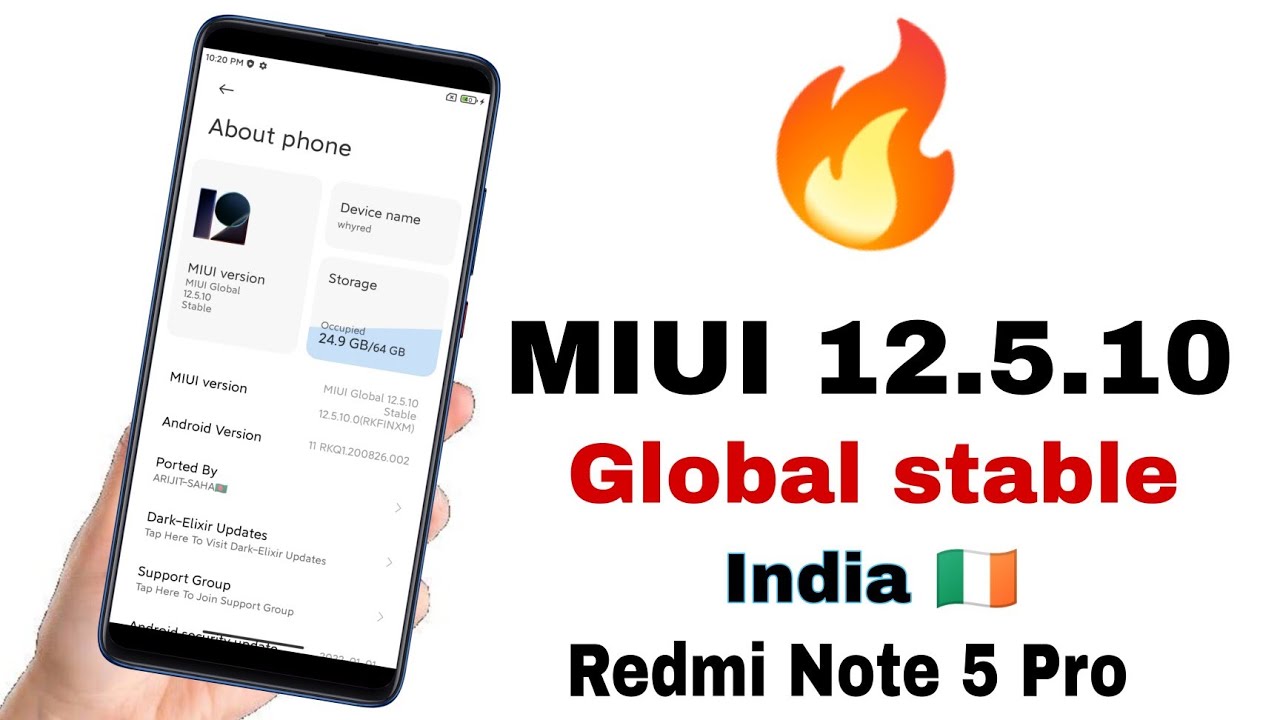 MIUI 12.5.10 | Redmi Note 5 Pro | Android 11 | Global stable update ...