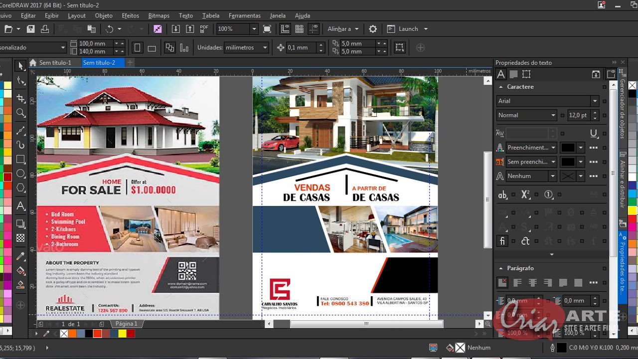 COREL DRAW // COMO CRIAR PANFLETO - YouTube