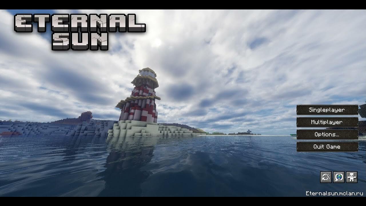 Minecraft CUSTOM MENU ETERNAL SUN SERVER!!! - YouTube