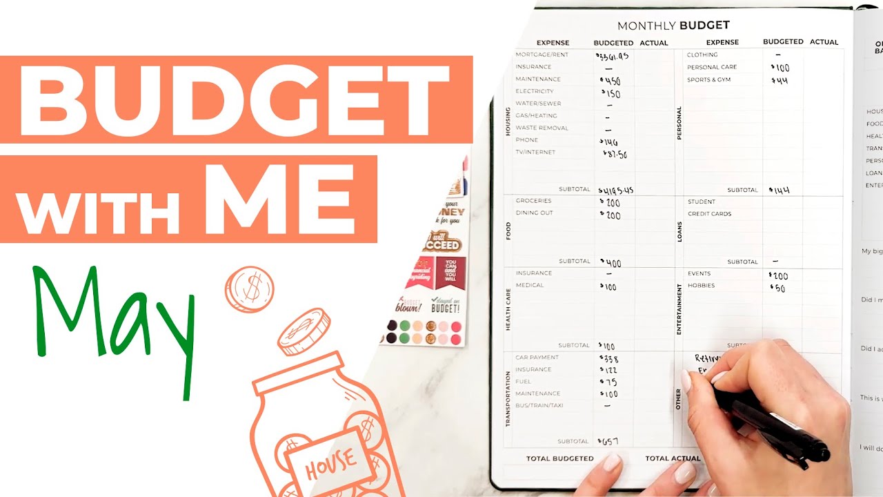 Budget with Me for May ft. the new Clever Fox Budget Planner Large ...