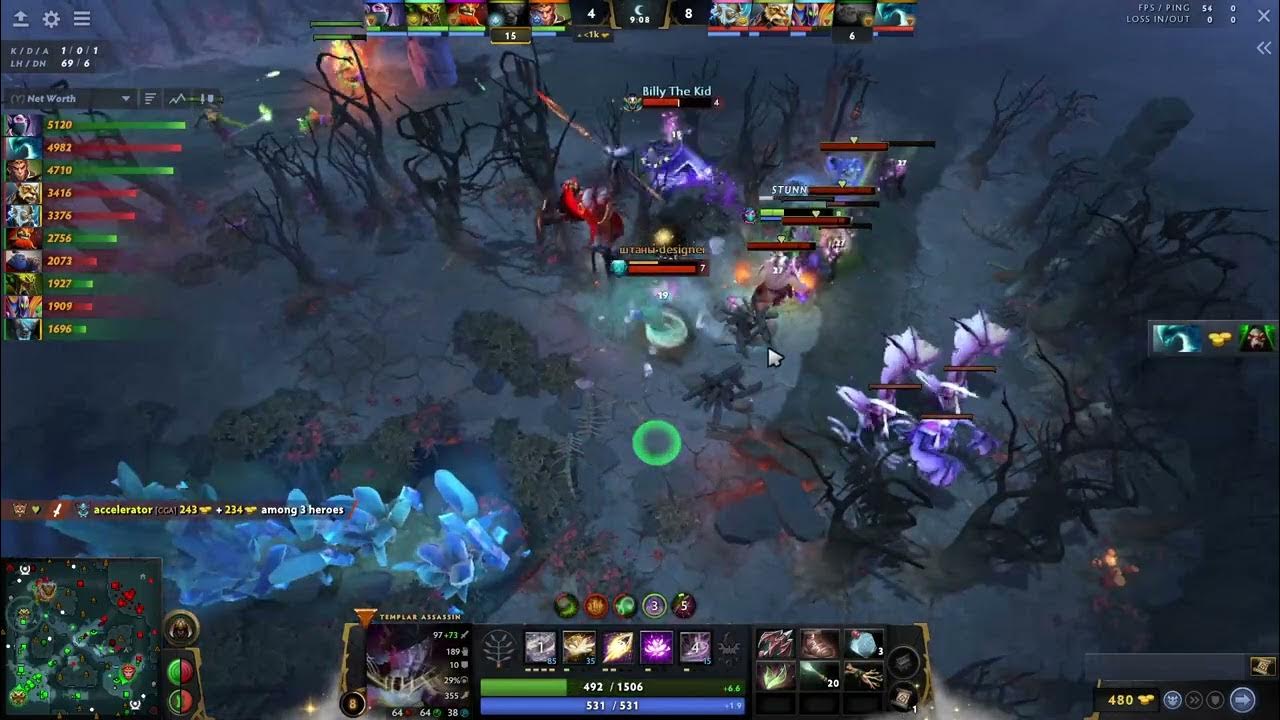 KIYOTAKA TEMPLAR ASSASSIN MIDLANE PERSPECTIVE - DOTA 2 PATCH 7.35D - YouTube