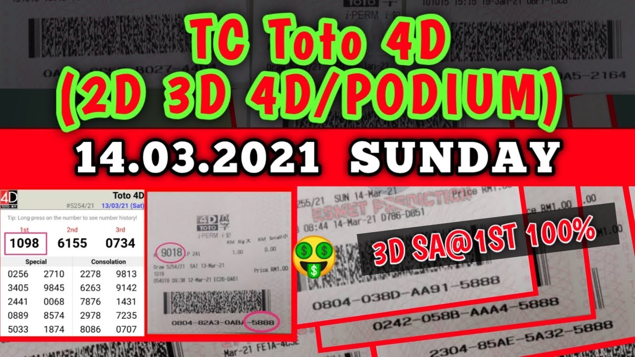 TOTO 4D LUCKY PICK‼️PODIUM 🤑👍👍‼️ - YouTube