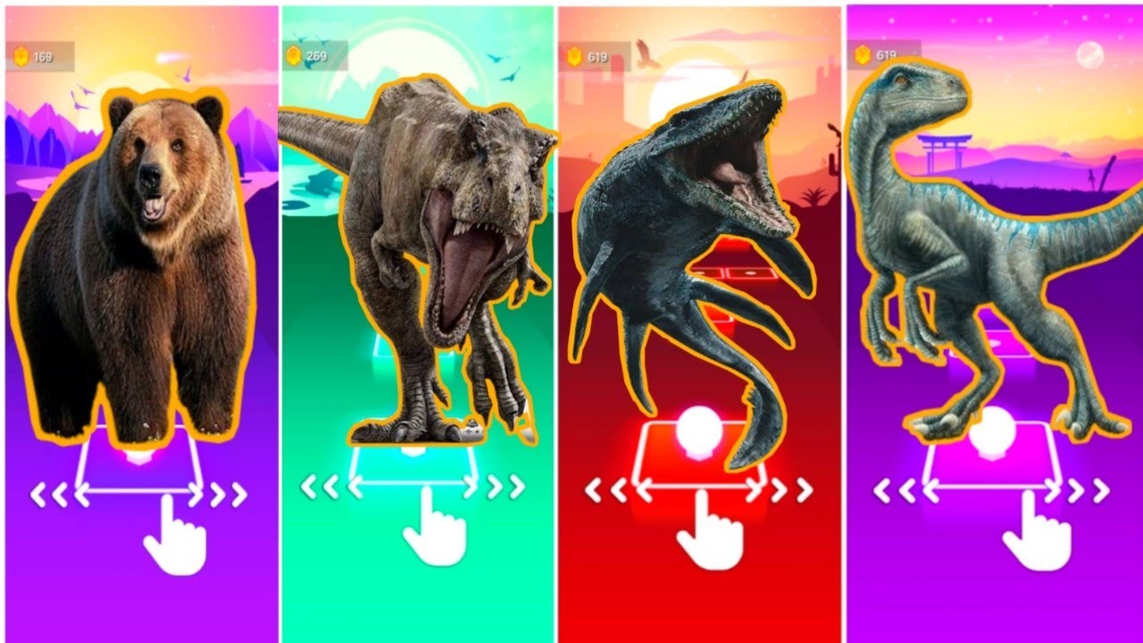 The Wild Wolf 🆚 Indoraptor 🆚 mosasaurus 🆚 Dinosaur | Rs music game ...