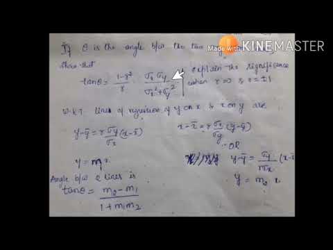 Angle between two regression line/18MAT41/Module 4 - YouTube