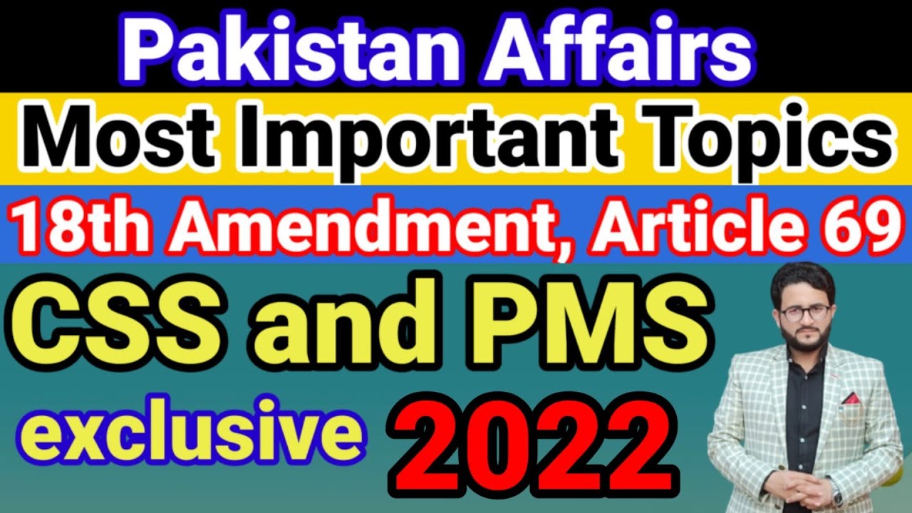 CSS, Pakistan Affairs.The most important topics. - YouTube