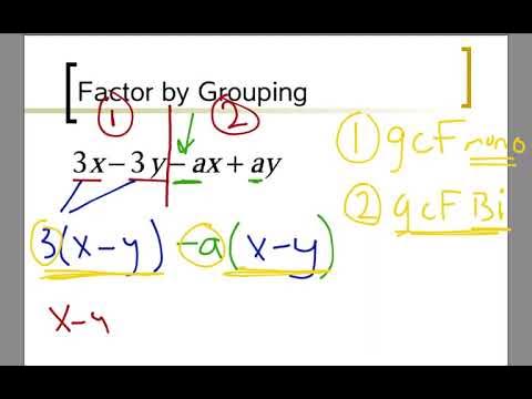 Factor by Grouping | Greatest Common Binomial Factor | Algebra ...