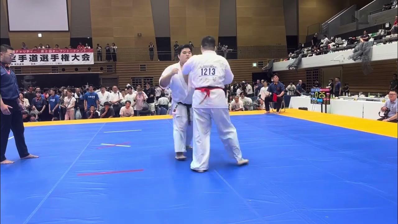16/6/2024 WKO Shinkyokushin Tokyo karate Burak(aka) vs Takashi - YouTube