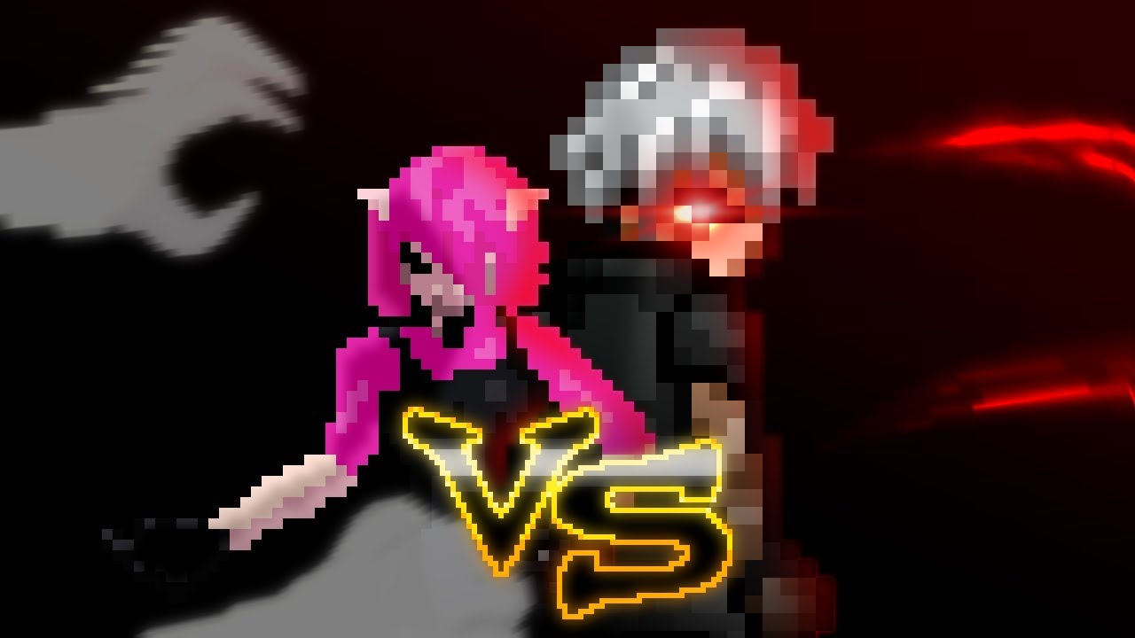 Lucy VS. Kaneki - Sprite Animation (Collab with Hinna) - YouTube