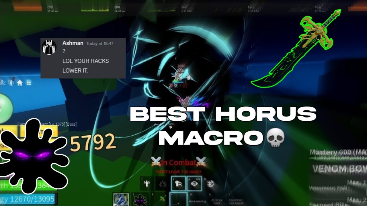 Fastest Horus Build Macro | Blox Fruits | Best Tg Macro - YouTube
