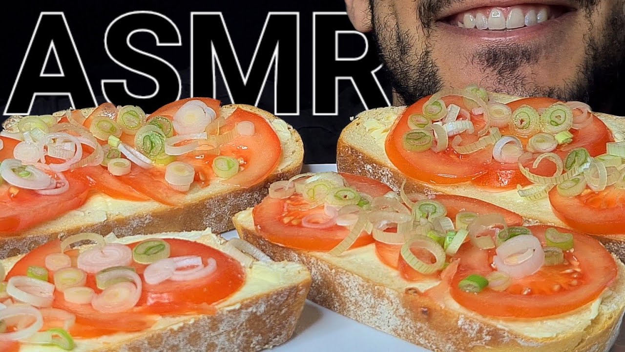 ASMR TOMATO BREAD (EATING SOUNDS) NO TALKING MUKBANG - YouTube