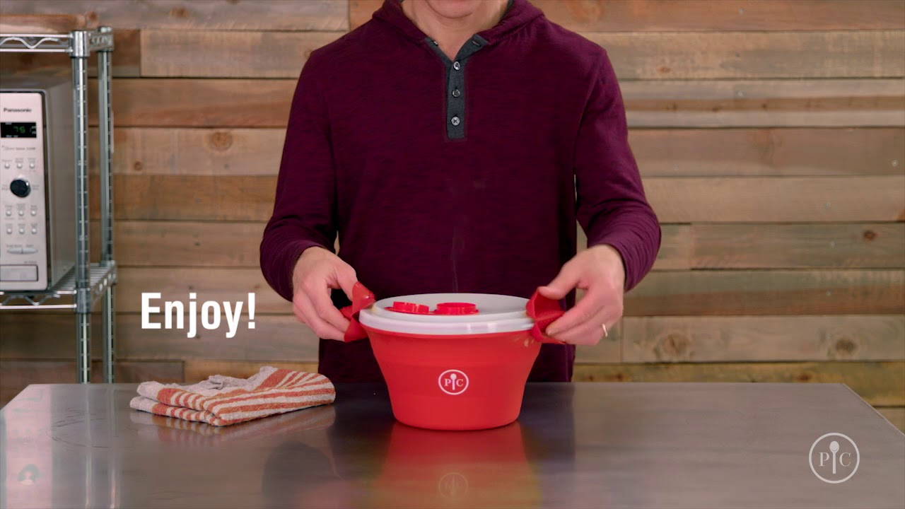 Microwave Popcorn Maker - Family Size - Pampered Chef - YouTube