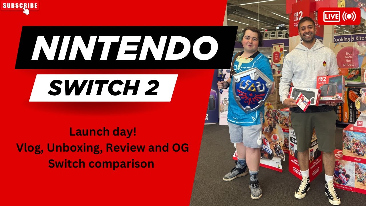 Nintendo Switch 2 release. Unboxing, review with original Switch ...