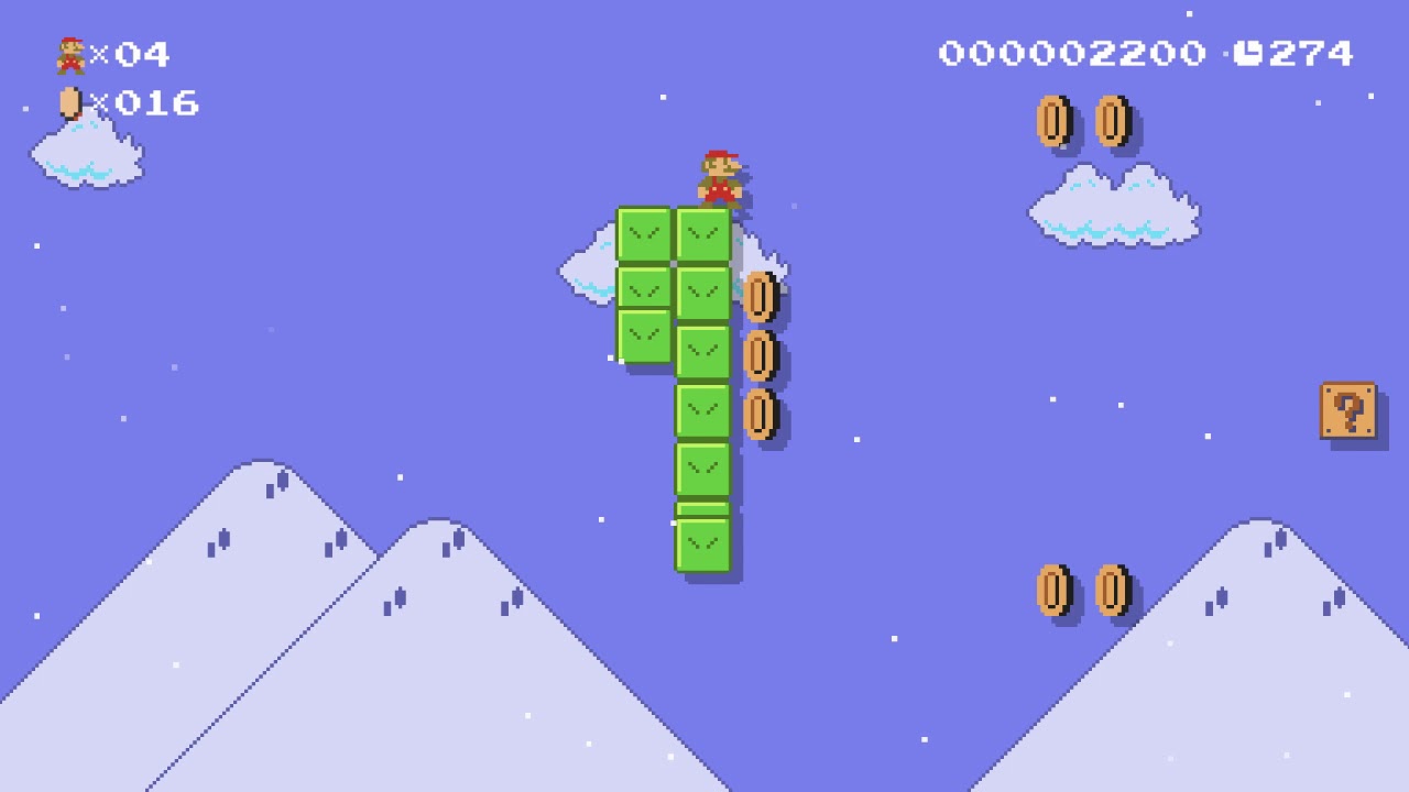 Super Mario Maker 2 – Level 21: Snake Blocks in the Sky - Gameplay ...