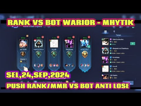 RANK VS BOT || PUSH MMR N 12 MENIT BOT RANK MOBILE LEGEND - YouTube