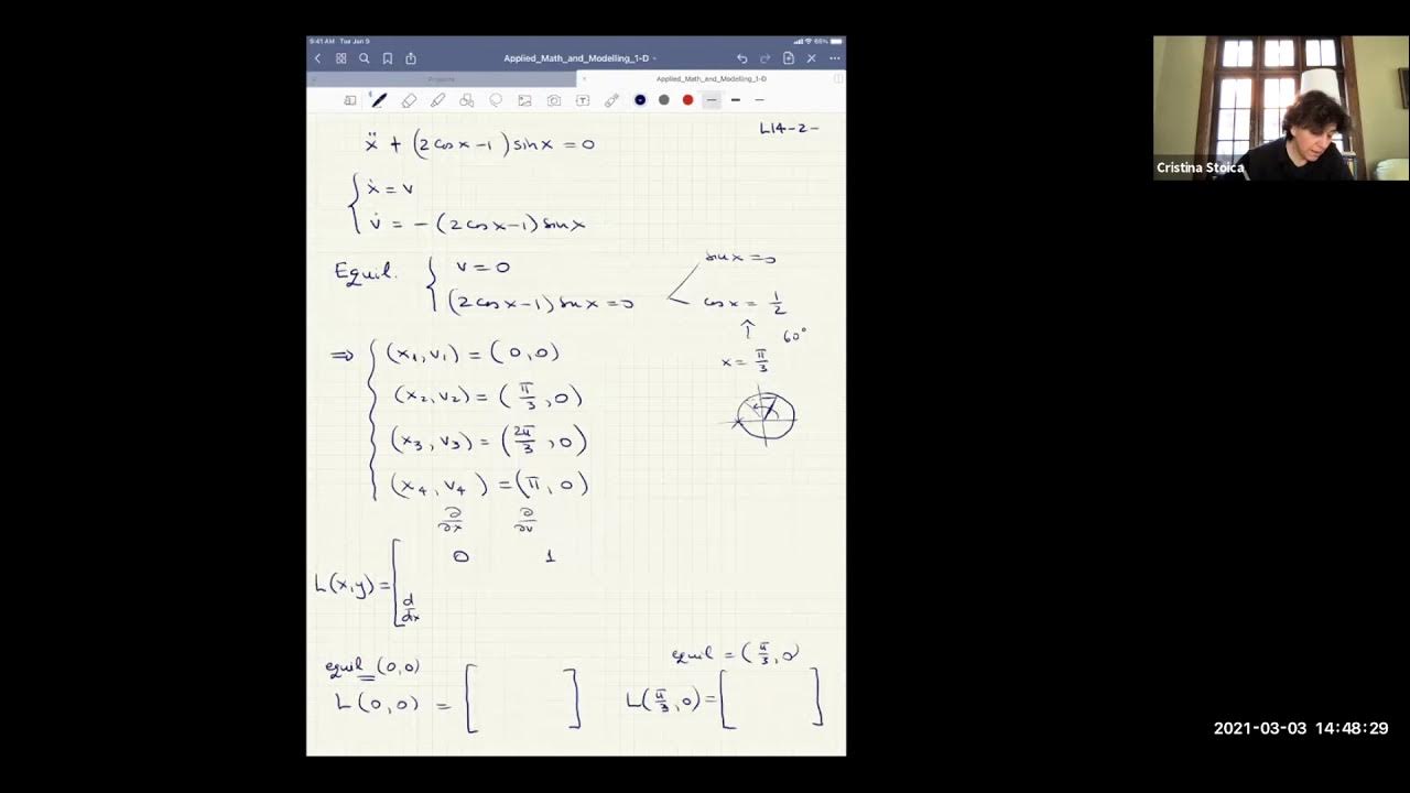 AppM Lecture 14 Stability of equilibria in nonlinear ODE systems - YouTube