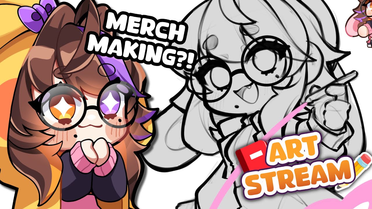 【Art】Creating cute Merch for Myself! - YouTube