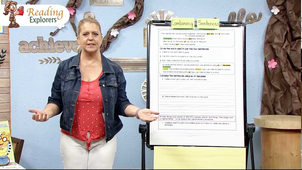 1-361: Joining Sentences Together with Words 'And' 'But' and - YouTube