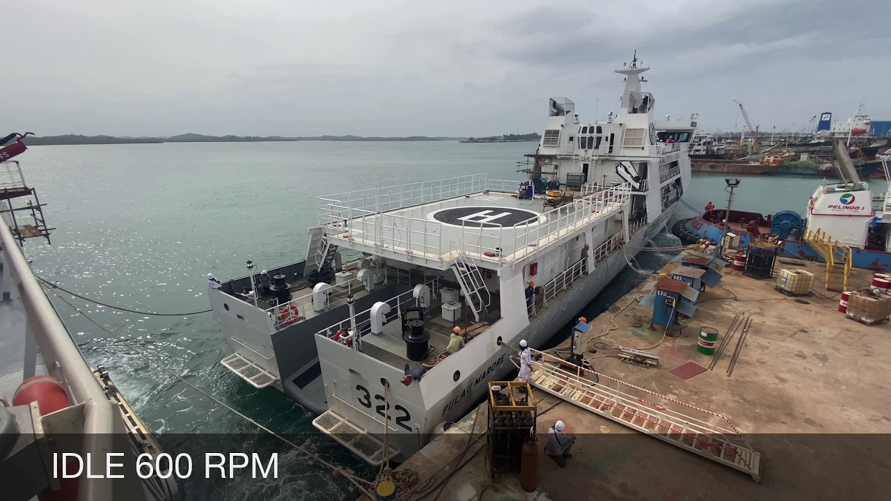 Dock Trial Prepared OPV 80 M Indonesian Coast Guard 4k - YouTube