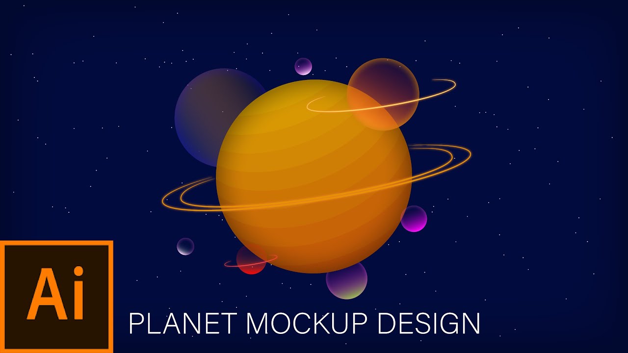 Planet Mockup Design | Timelapse | Adobe illustrator - YouTube