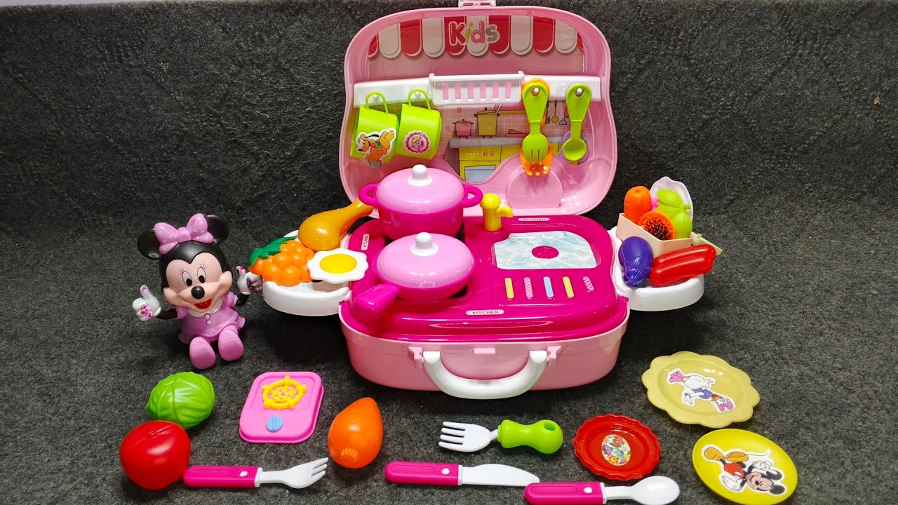 8:06 Minutes Satisfying Unboxing Disney Minnie Mouse Toy, kitchen set ...