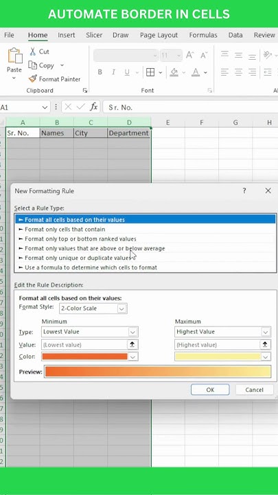 Automate Border Cells Using This Automation Trick In Excel Excel Exceltips Exceltricks