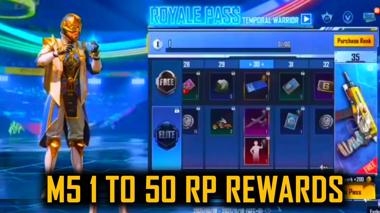 M5 ROYAL PASS 1 TO 50 RP REWARDS l BGMI l ROYAL PASS OFFICIAL TRAILER ...