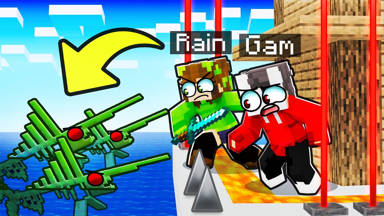 MUTANT Skeleton SHARKS vs Secure House In Minecraft! - YouTube