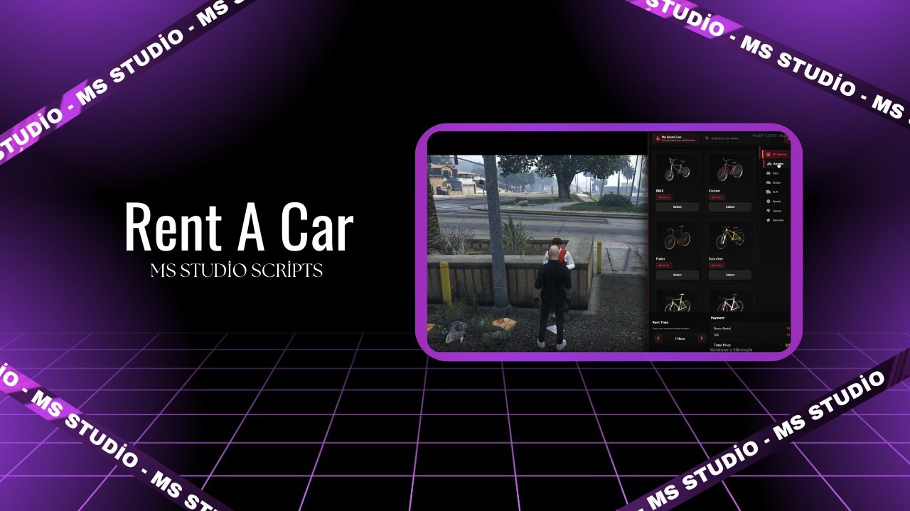 Fivem Rent a Car Script [QB,ESX,QBOX] [MS STUDİO] - YouTube