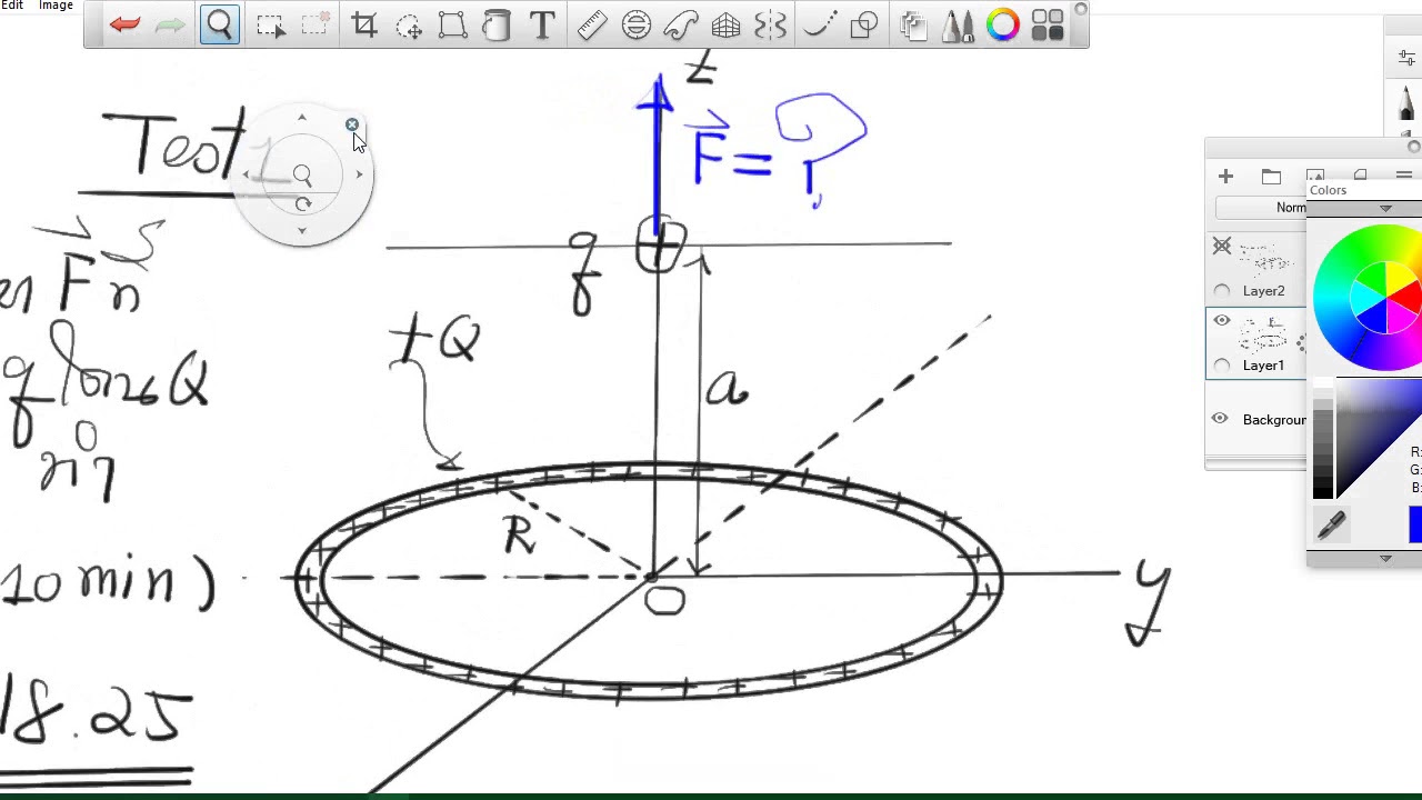 Lecture Physics2(KU)- Coulomb force by disk charge -EXTRA- 19 Jan 2018 Live - YouTube