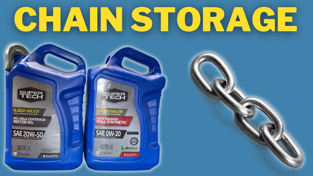 Best Way to Store Chains / Reuse 5 Quart Oil Jug Containers - YouTube