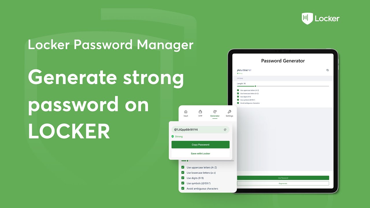 Locker Password Manager - Generate Strong Passwords - YouTube