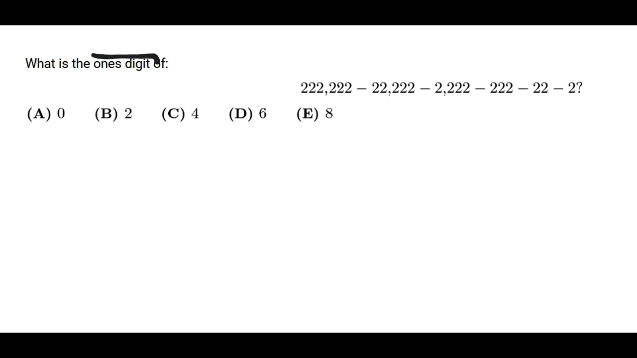 2024 AMC 8 Problem #1 - YouTube
