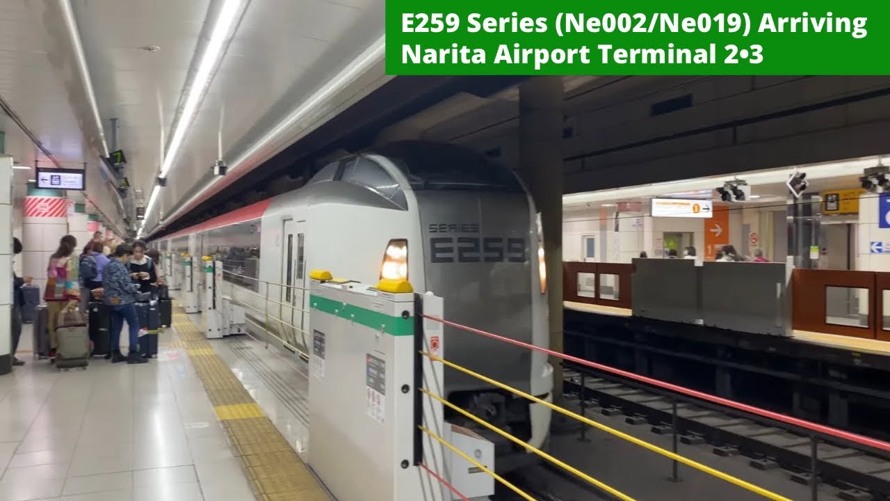 [Affordable][JR East] E259 Series (Ne002/Ne019) arriving Narita Airport ...