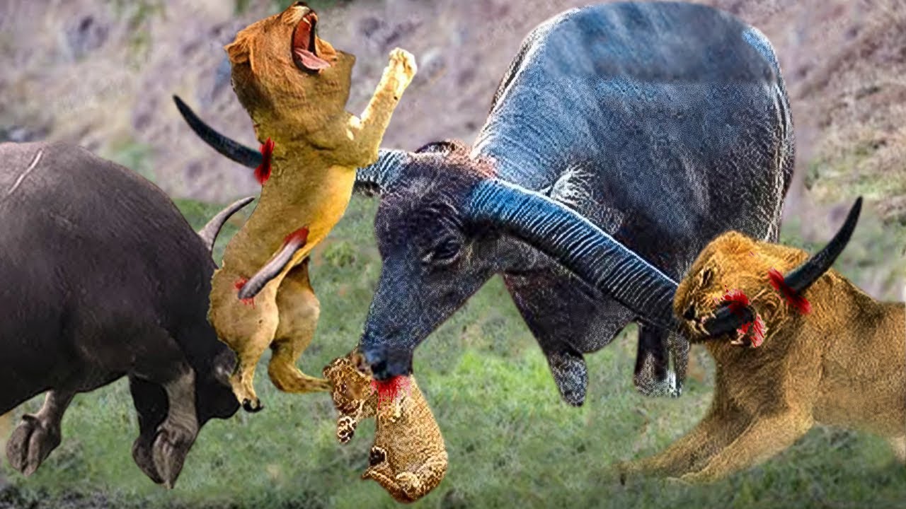 This Time Lion Wasn't The Buffalo's Rival And Lion Was Killed Quickly ...