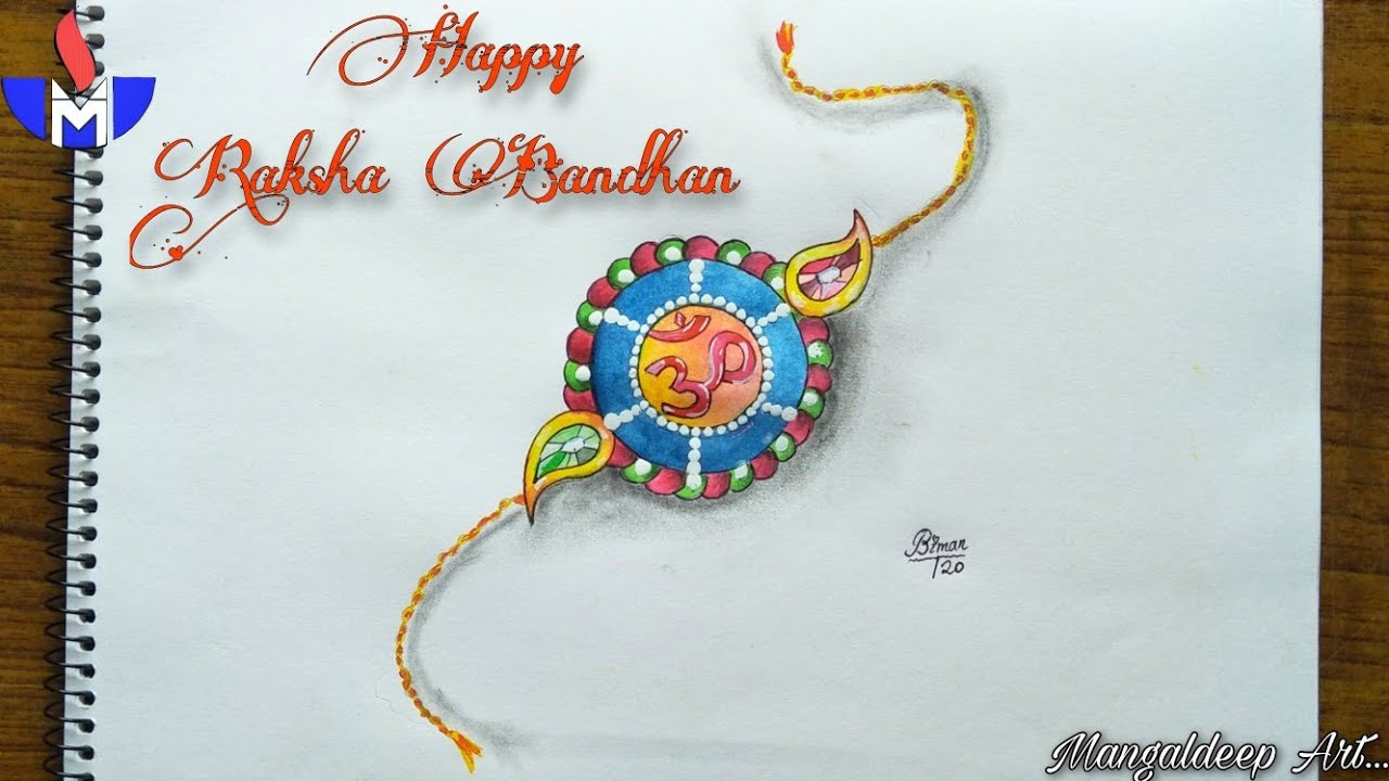 Raksha Bandhan Drawing।। Rakhi Drawing।।Raksha Bandhan festival drawing ...