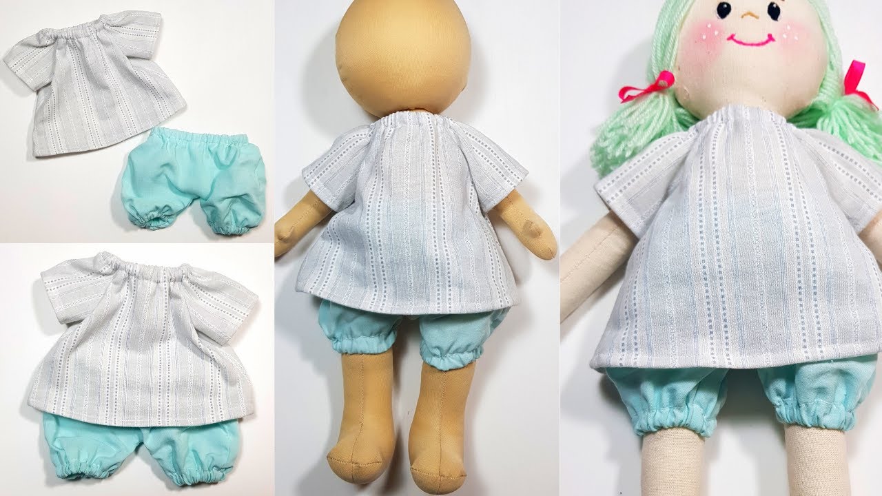como hacer ropa para muñecas removible, PATRÓN GRATIS - YouTube