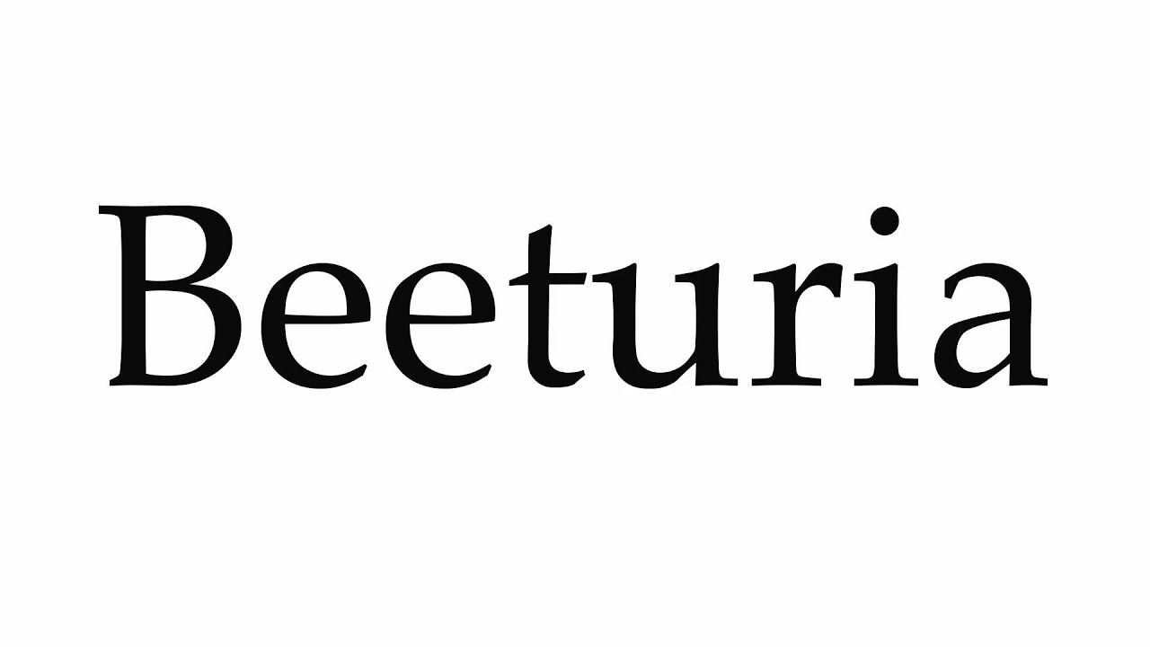 How to Pronounce Beeturia - YouTube