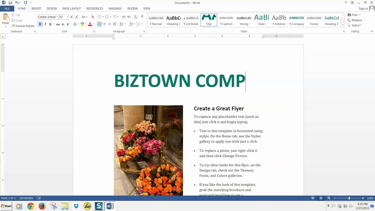 How To: Create a Business Document in Microsoft Word - YouTube