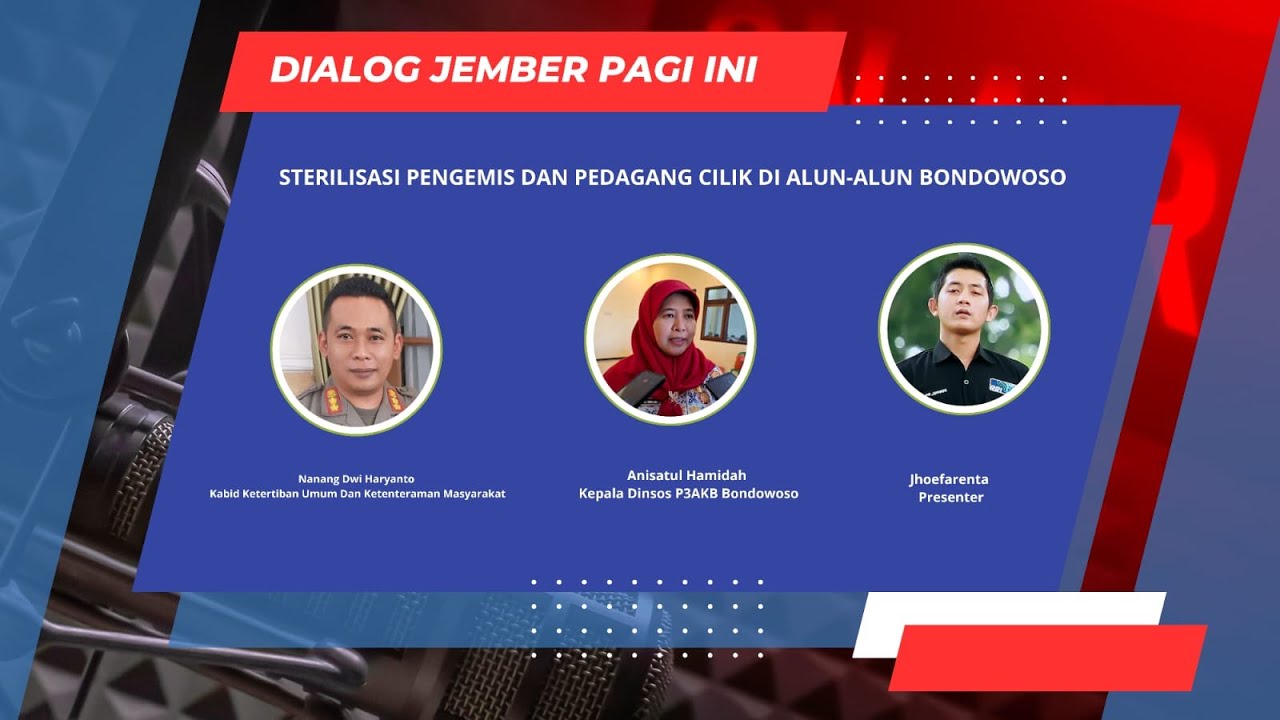 DIALOG JEMBER PAGI INI | STERILISASI PENGEMIS DAN PEDAGANG CILIK DI ...
