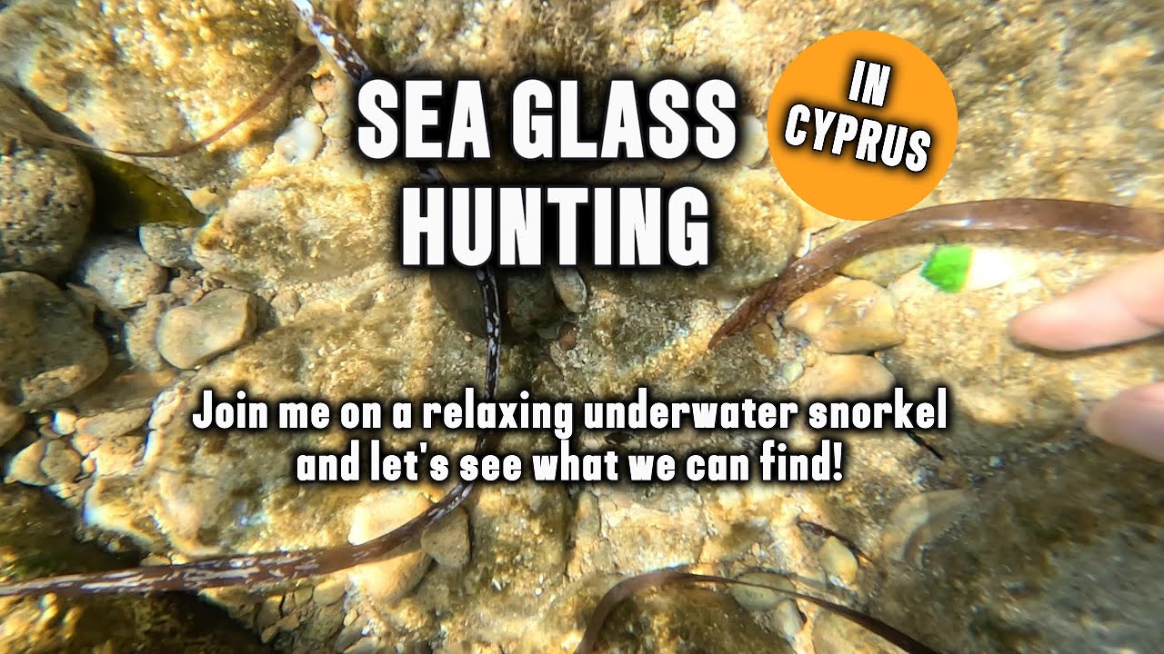 Snorkelling for sea glass in Cyprus - YouTube